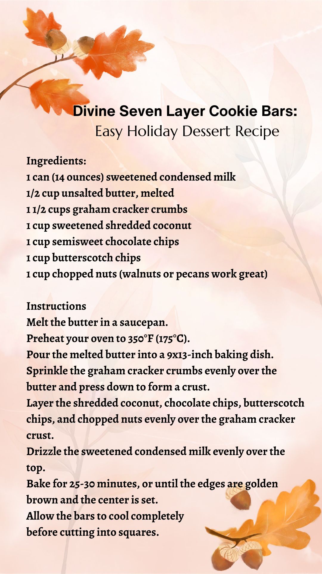 Divine Seven-Layer Cookie Bars: Easy Holiday Dessert Recipe – Blue Willow